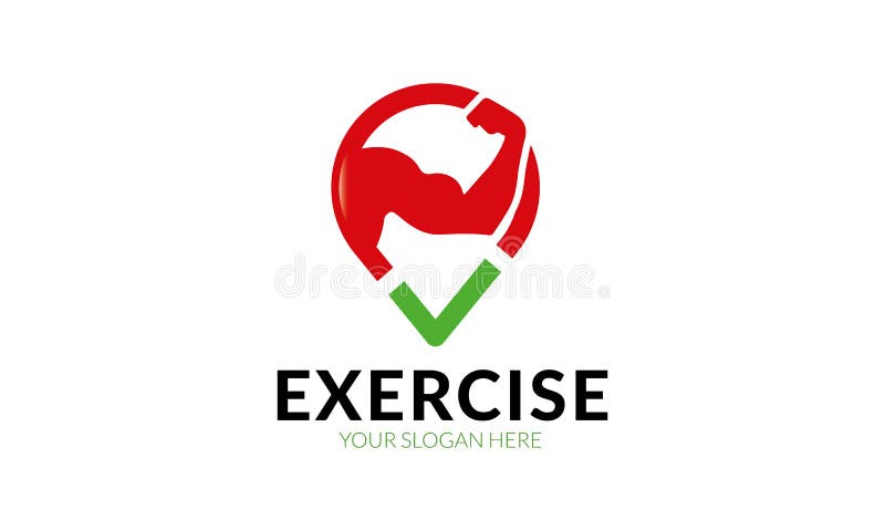 Exercise Logo Template stock illustration. Illustration of locate ...