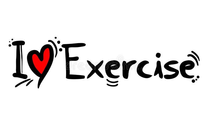 Exercise love message stock vector. Illustration of love - 130426701