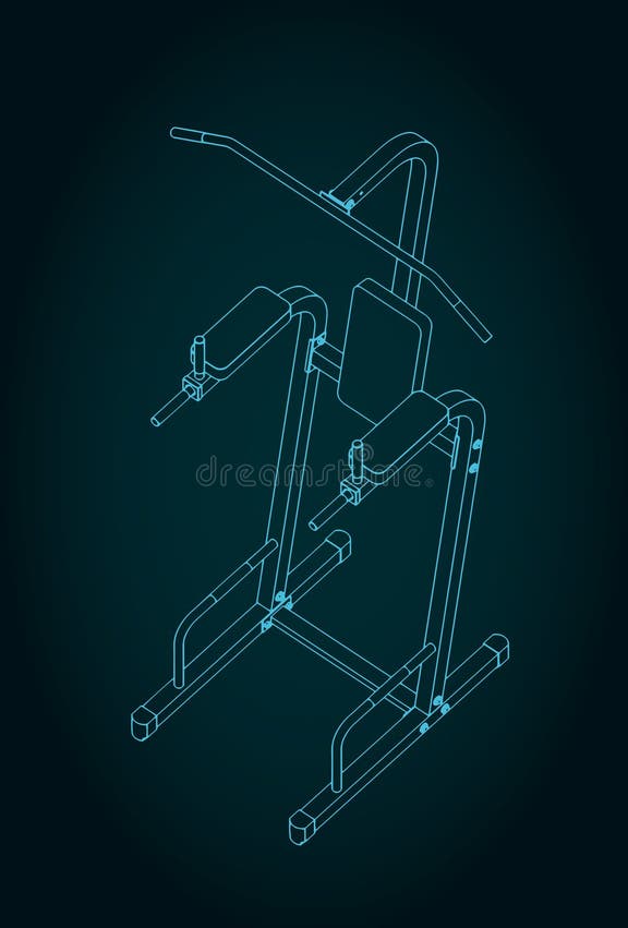 Exercise machine blueprint stock vector. Illustration of sport - 295366823