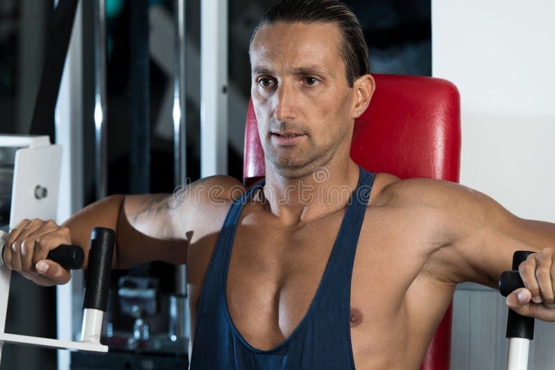 Exercise Machine for Chest stock image. Image of build - 34167951