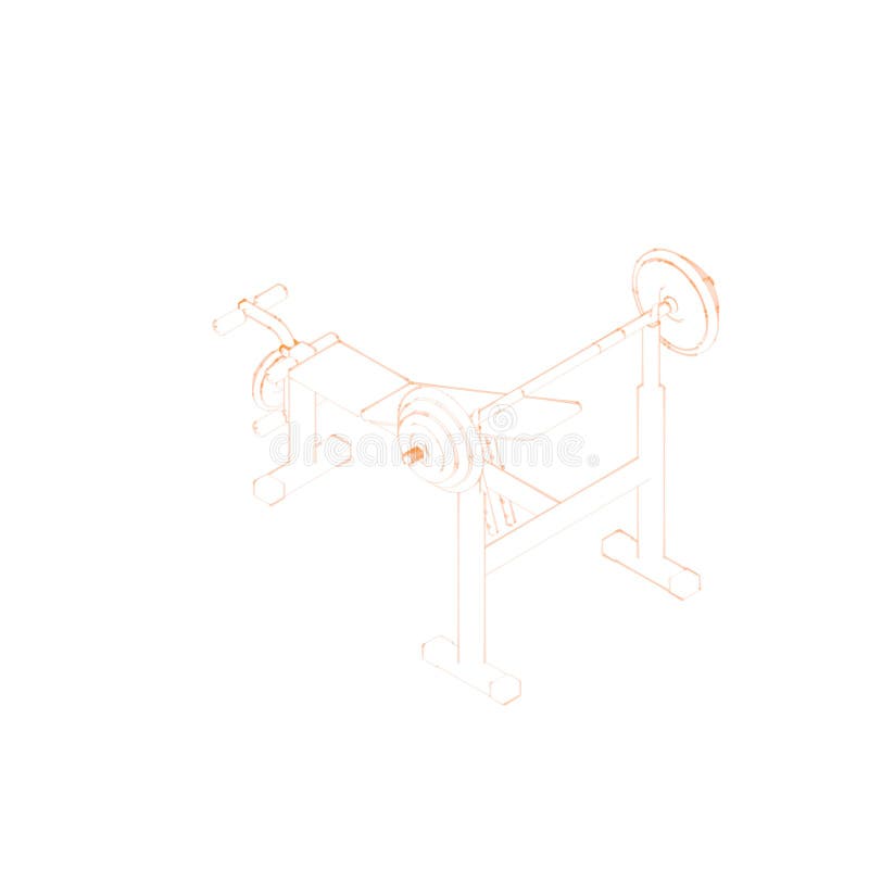 Exercise Machine.Isolated on White Background.Sketch Illustration Stock ...