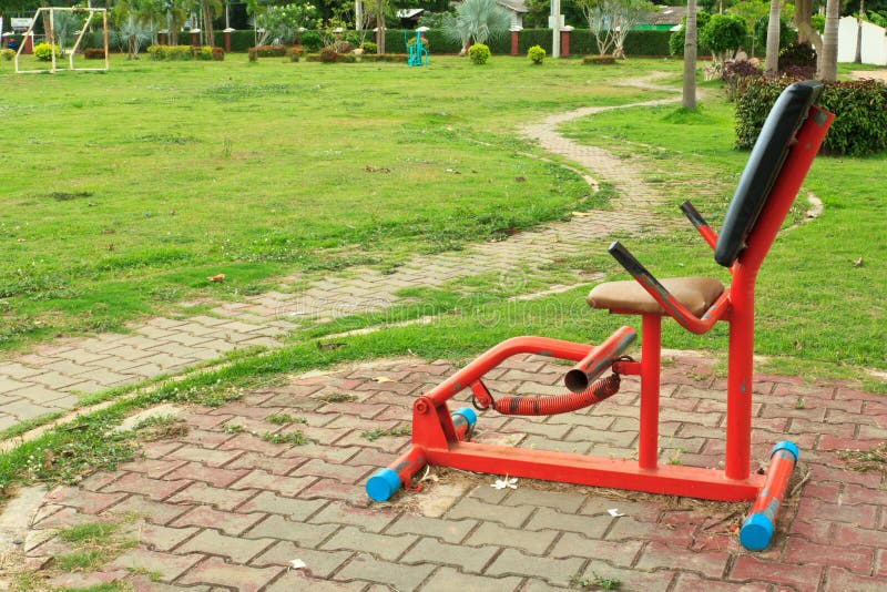 Exercise Machine in the Park. Stock Image - Image of grass, environment ...