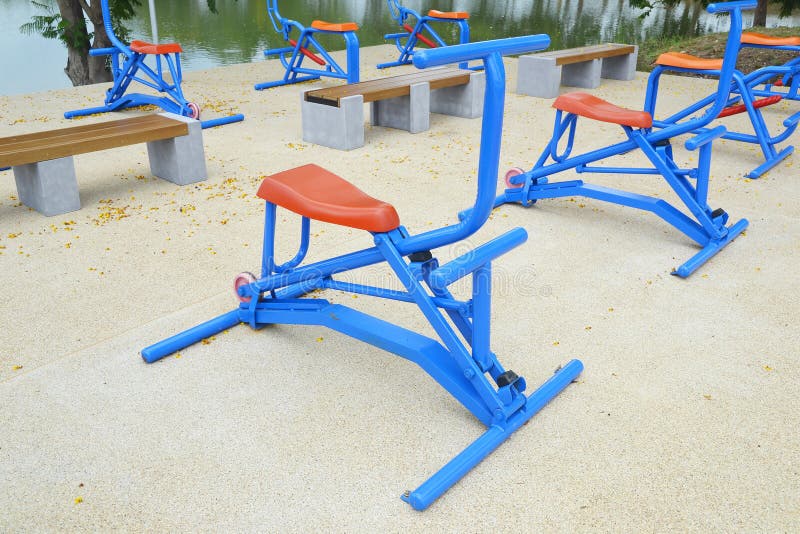 Exercise Machine in the Park Stock Photo - Image of muscular, park ...