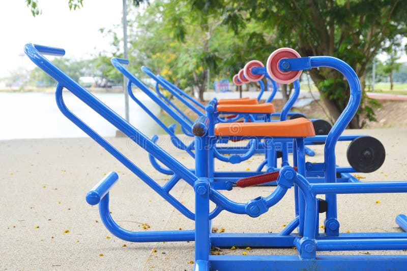 Exercise Machine in Public Park Stock Image - Image of public, outside ...