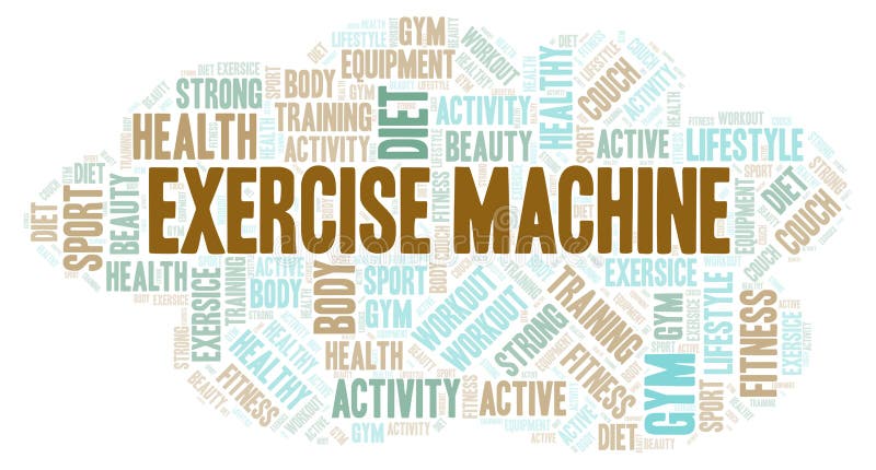 Exercise Machine Word Cloud Stock Illustration - Illustration of fonts ...