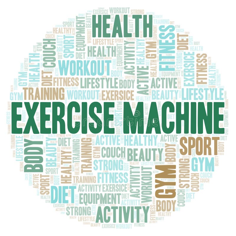 Exercise Machine Word Cloud Stock Illustration - Illustration of ...