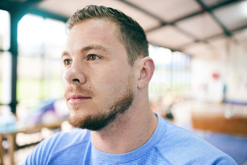 Exercise, Man and Thinking in Gym, Training and Ideas for Target, Goals ...