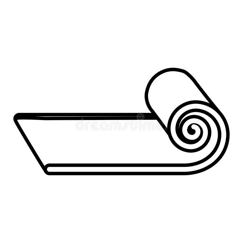 Exercise mat isolated icon stock vector. Illustration of exercise ...