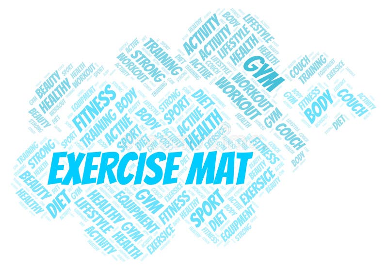 Exercise Mat Word Cloud Stock Illustration Illustration Of Text