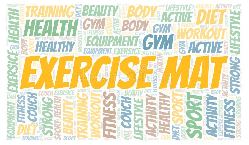 Exercise Mat Word Cloud Stock Illustration Illustration Of Tagcloud