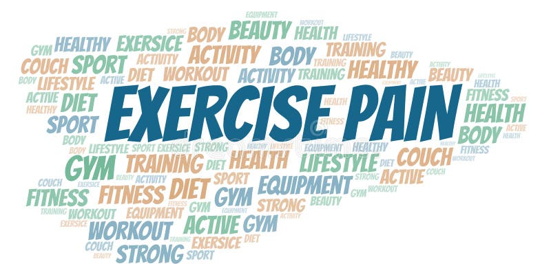 Exercise Pain word cloud stock illustration. Illustration of concept ...