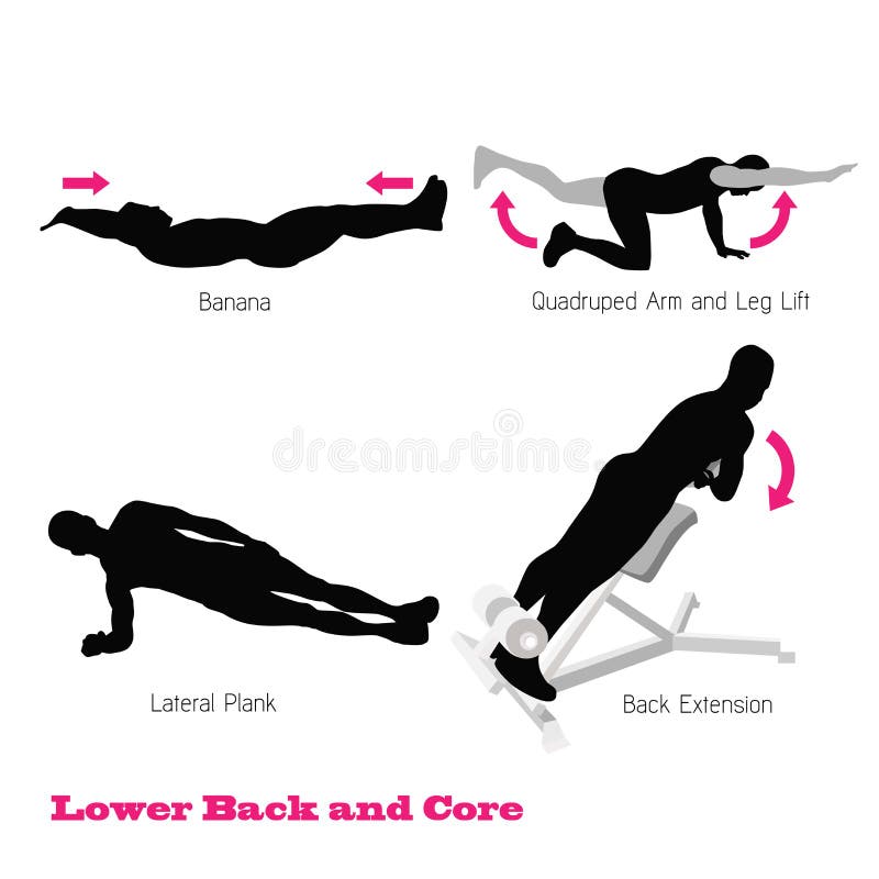 Exercise Physical Muscle Silhouette Stock Vector - Illustration of ...