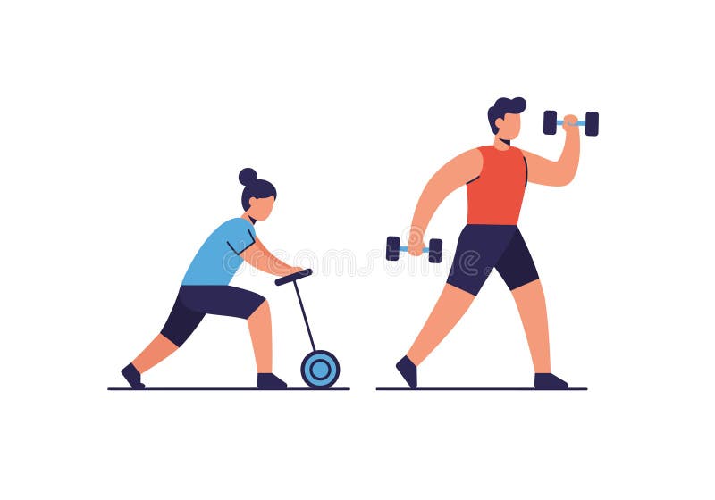 Exercise regularly clipart stock vector. Illustration of arms - 369411531