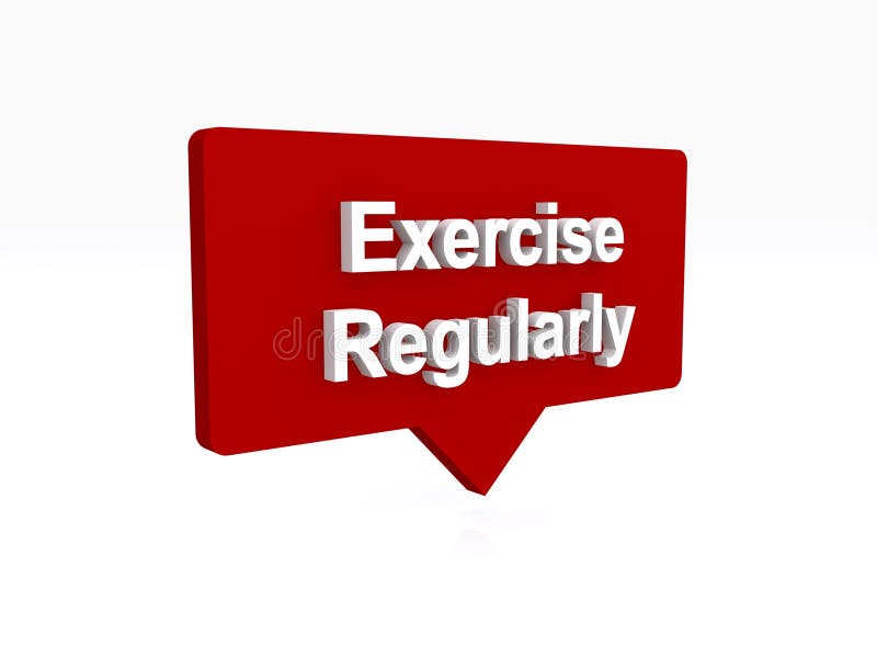 Exercise Regularly Speech Ballon on White Stock Illustration ...