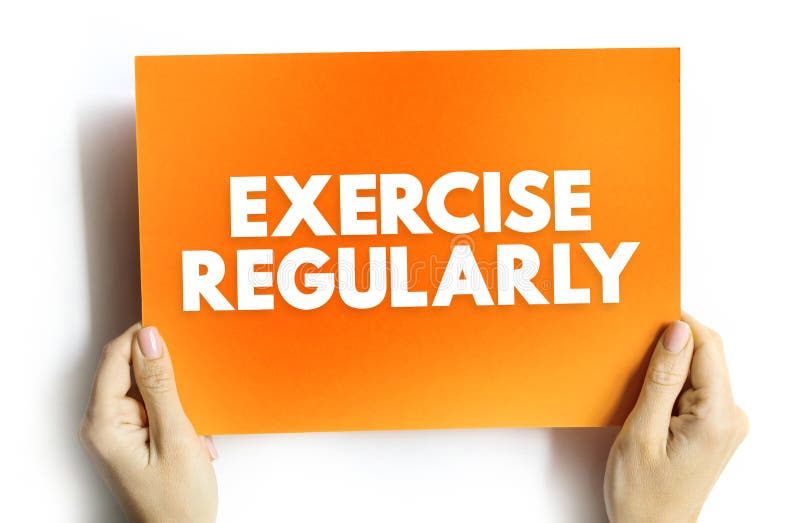 Exercise Regularly Text Quote, Concept Background Stock Image - Image ...