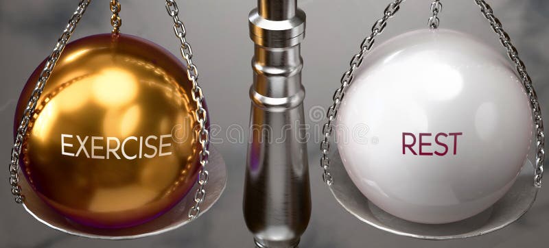 Exercise or Rest - Weighing Two Choices, Available Options Stock Image ...