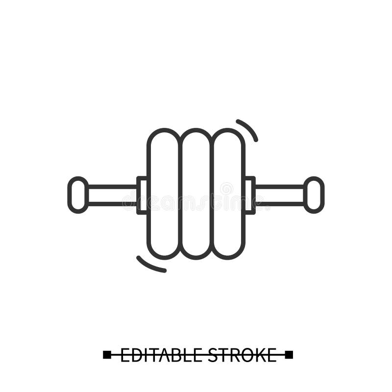 Exercise Roller Wheel. Home Gym. Fitness Equipment Stock Vector ...