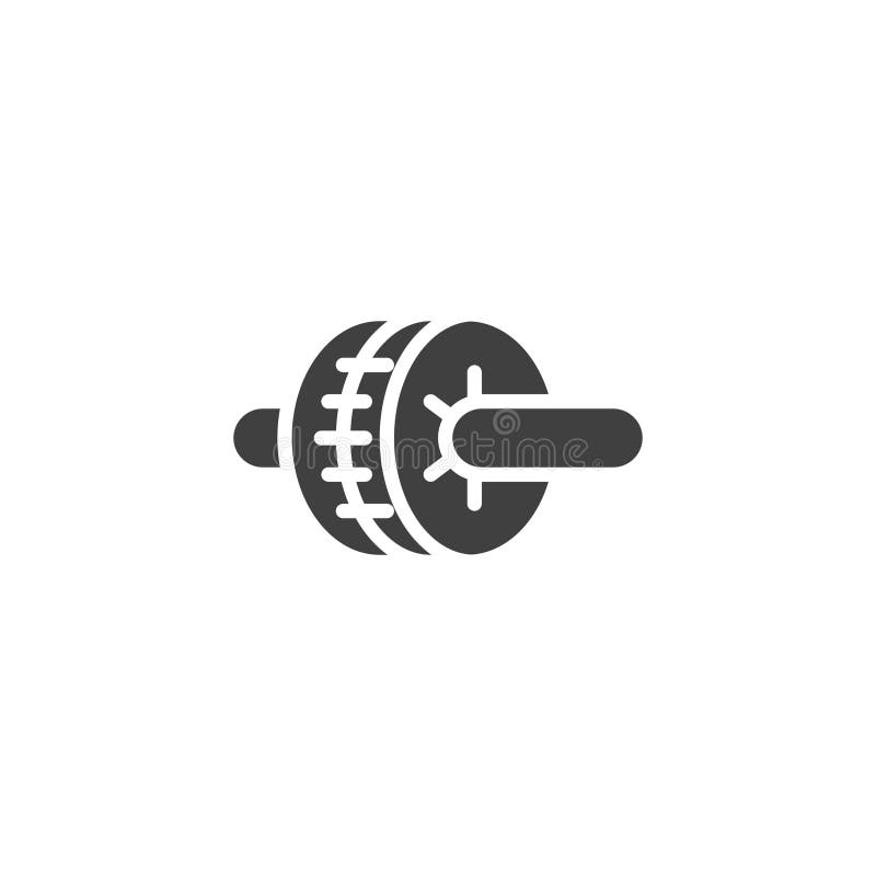 Exercise Roller Wheel. Home Gym. Fitness Equipment Stock Vector ...