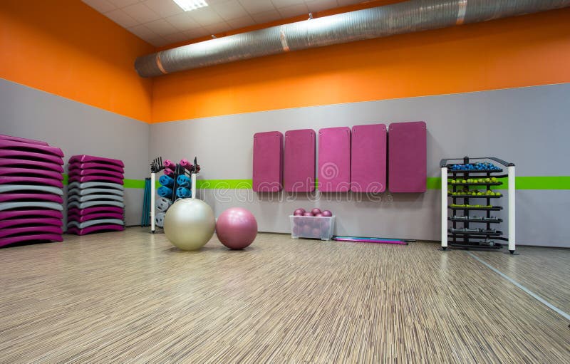 Exercise room stock photo. Image of fitness, floor, barbell - 46495146