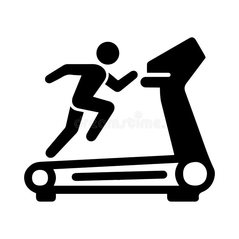 Exercise, Running, Treadmill Icon. Black Vector Graphics Stock Vector ...