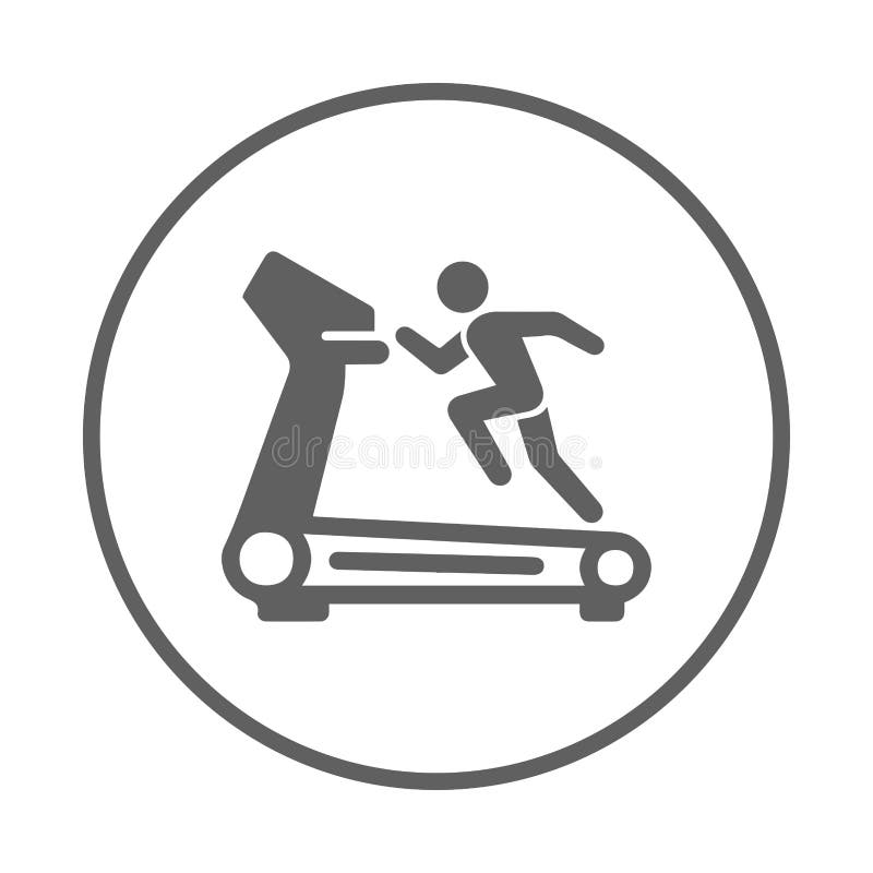 Exercise, Running, Treadmill Icon. Gray Vector Graphics Stock ...