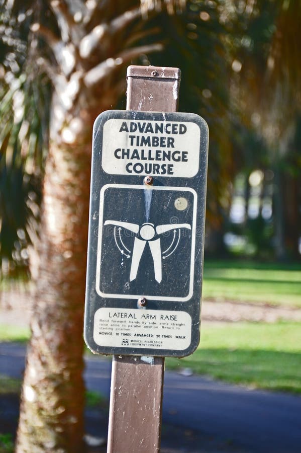 Exercise Sign in Park stock image. Image of park, pathway - 44151293