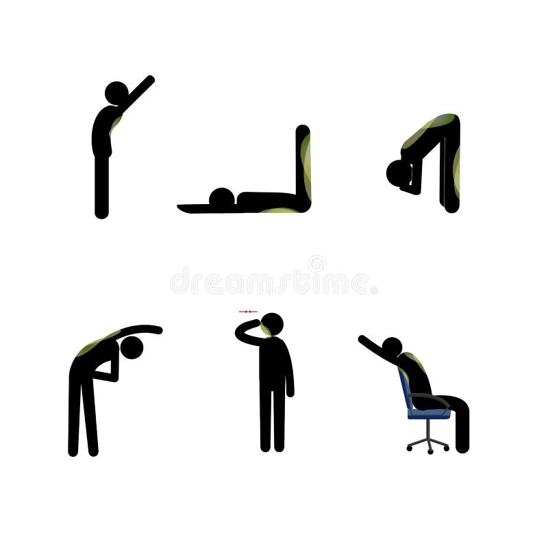 Exercise Stick Figure Set stock vector. Illustration of group - 13524661