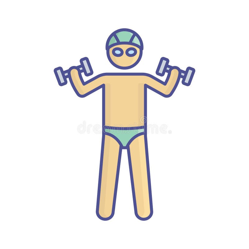 Exercise during Swimming Fill Vector Icon Which Can Easily Modify or ...