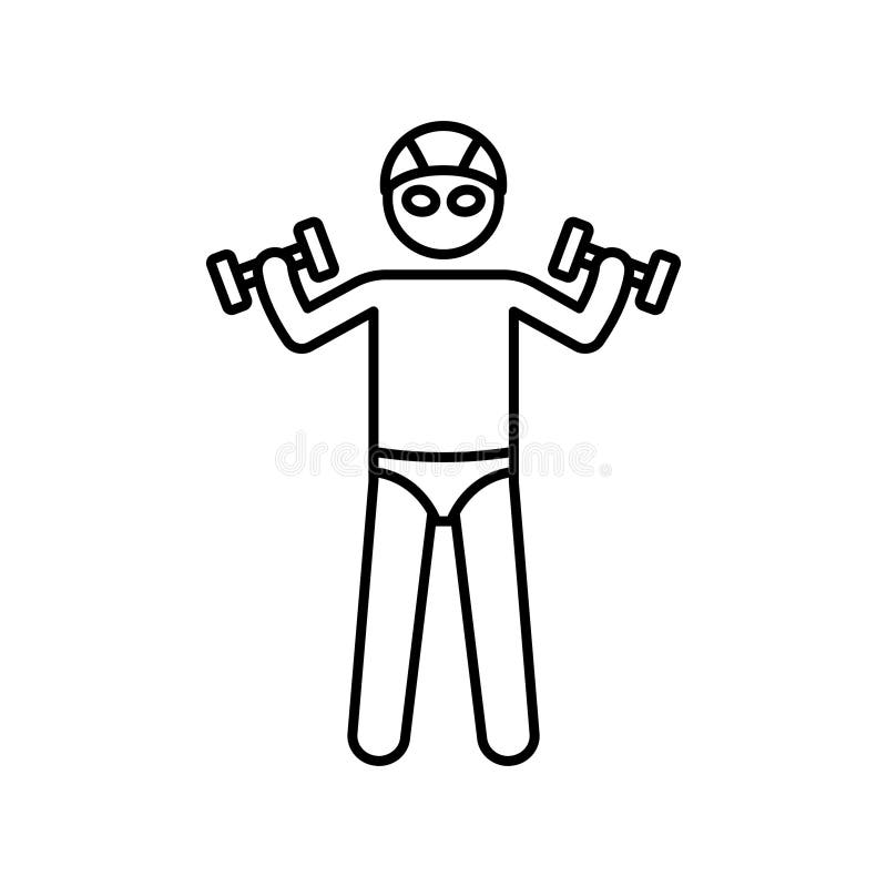 Exercise during Swimming Line Vector Icon Which Can Easily Modify or ...