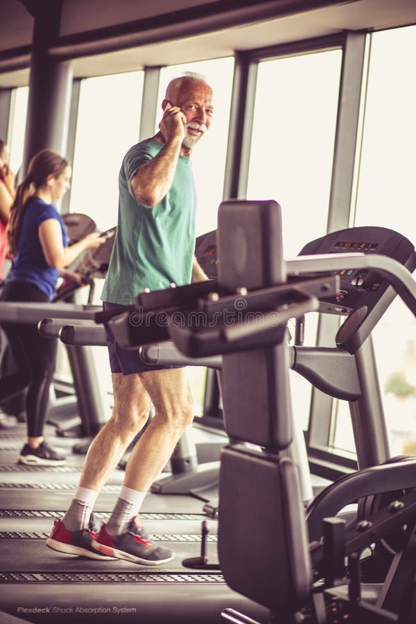 Exercise and Talk on Phone. Stock Image - Image of communication, happy ...