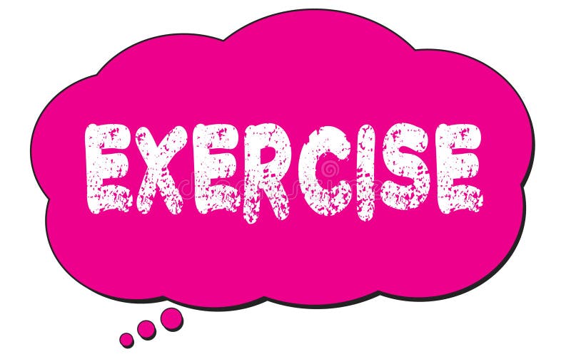 EXERCISE Text on Indigo Blue Grungy Vintage Round Stamp Stock ...