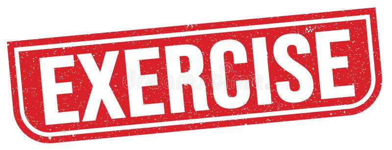 EXERCISE Text Written on Red Stamp Sign Stock Illustration ...