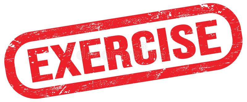 EXERCISE, Text Written on Red Stamp Sign Stock Illustration ...