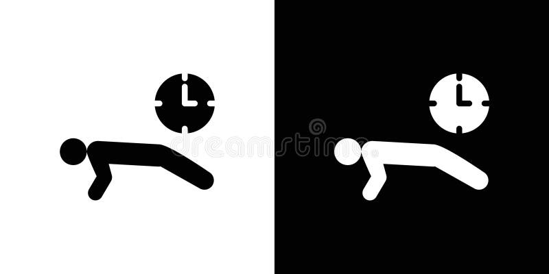 Exercise Time Icon Logo Set Vector Stock Vector - Illustration of ...