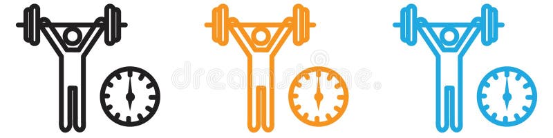 Exercise Time Vector Logo Set Collection for Web App Ui Stock ...