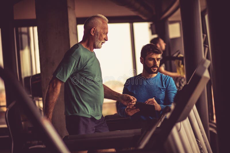 Exercise on treadmill. stock image. Image of care, cardiovascular ...
