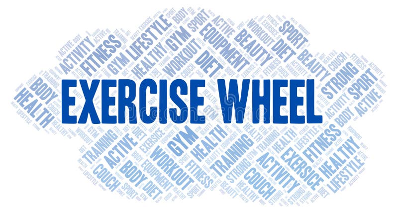 Exercise Wheel word cloud stock illustration. Illustration of activity ...