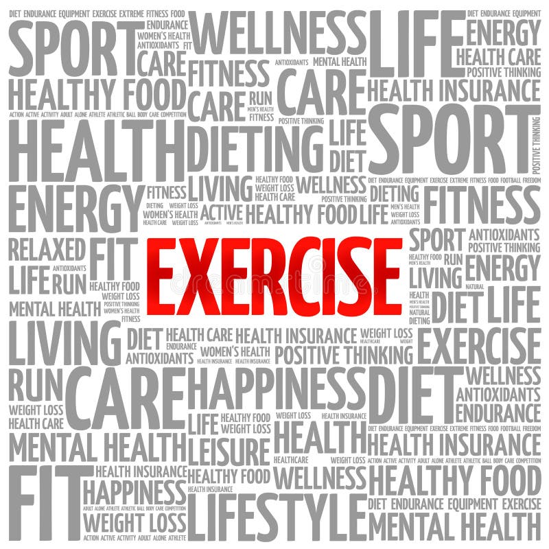 Exercise Word Cloud Stock Illustration Illustration Of Calories