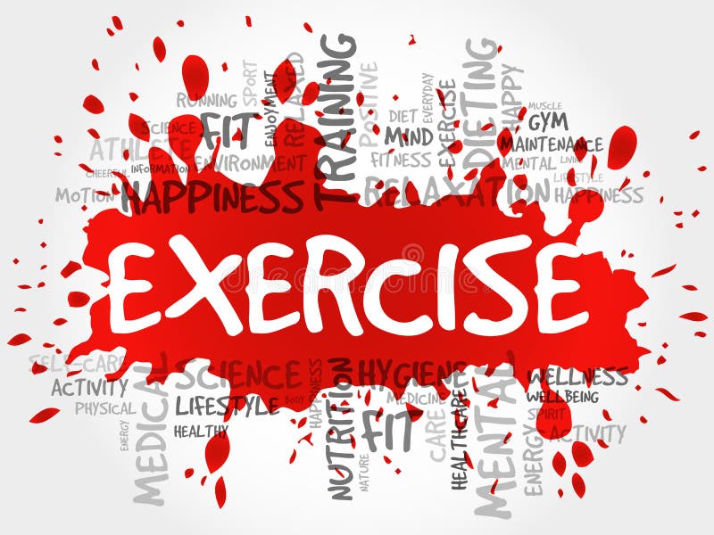 Exercise Word Cloud Fitness Stock Illustration Illustration Of