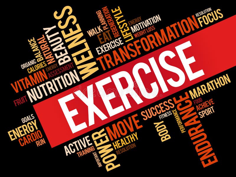 Exercise Word Cloud Stock Illustration Illustration Of Balanced