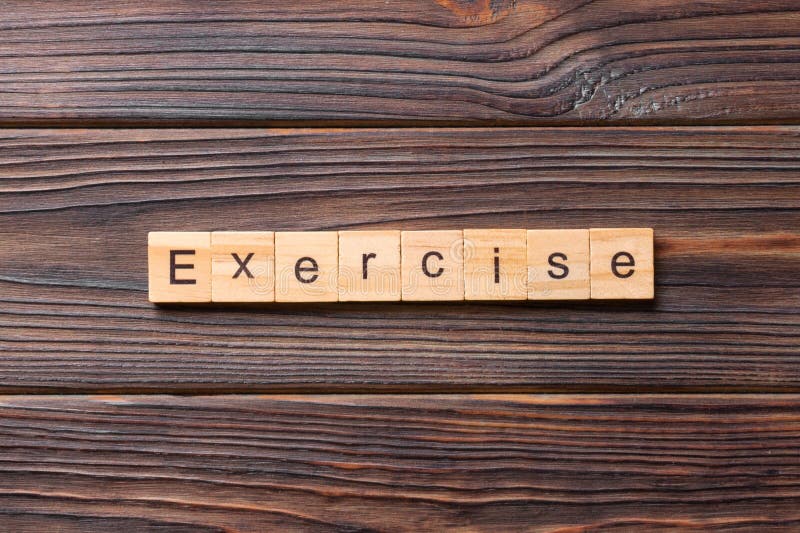 Exercise Word Written on Wood Block. Exercise Text on Table, Concept ...