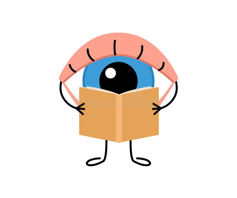 Exercise, Workout with Dumbbell for Eyes, Cute Character. Training Eye ...