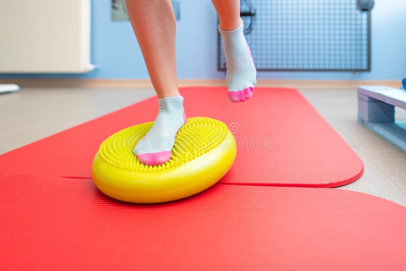Exercises for Ankle Proprioception in a Physiotherapy Study Stock Photo ... Exercises for Ankle Proprioception in a Physiotherapy Study Stock Photo ...