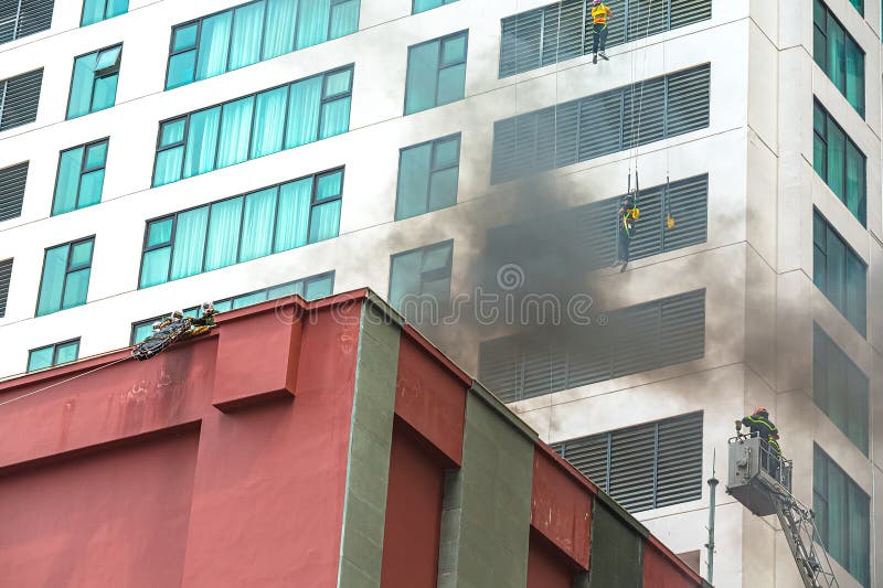 Exercises for Evacuating the Wounded during a Fire Using a Rope Descent ...