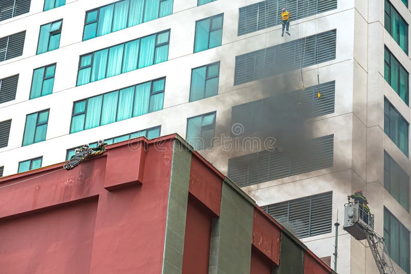 Exercises for Evacuating the Wounded during a Fire Using a Rope Descent ...