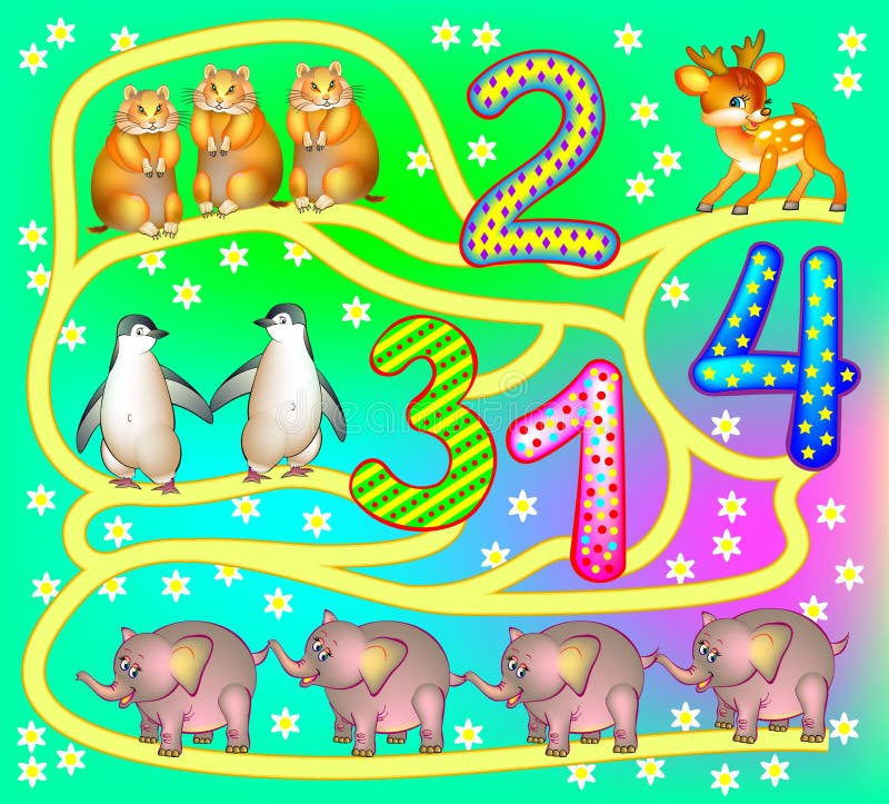 Exercises for Young Children - Need To Count the Animals and Draw the ...