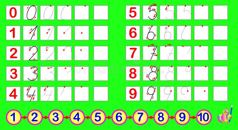 Exercises for Young Children. Need To Draw the Numbers According To the ...