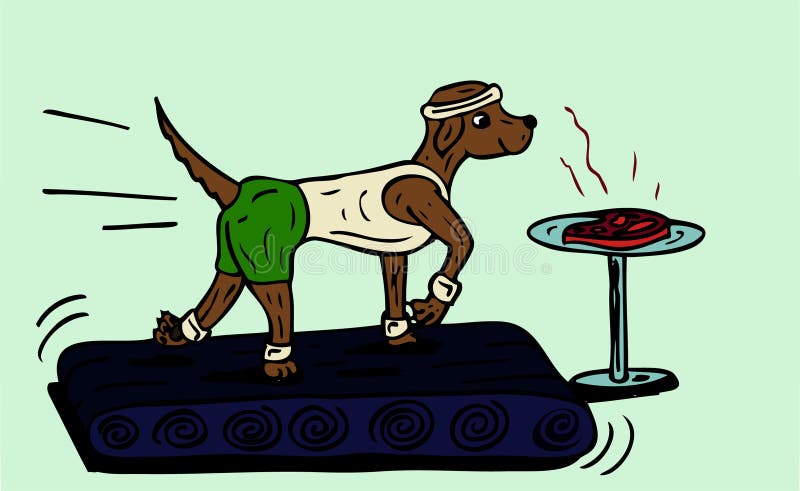 Exercising dog stock illustration. Illustration of kids - 15943856