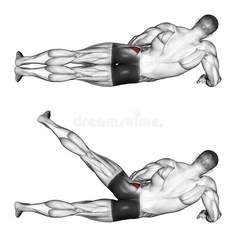 Exercising. Foot Moves To the Side, Lying on Its S Stock Illustration ...
