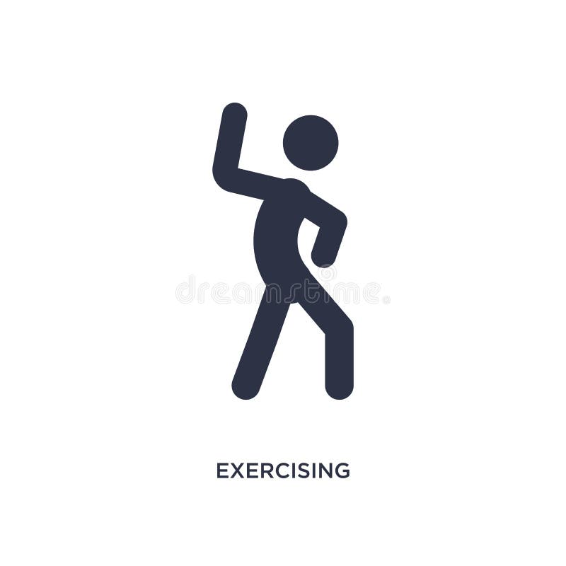 Exercising Icon on White Background. Simple Element Illustration from ...